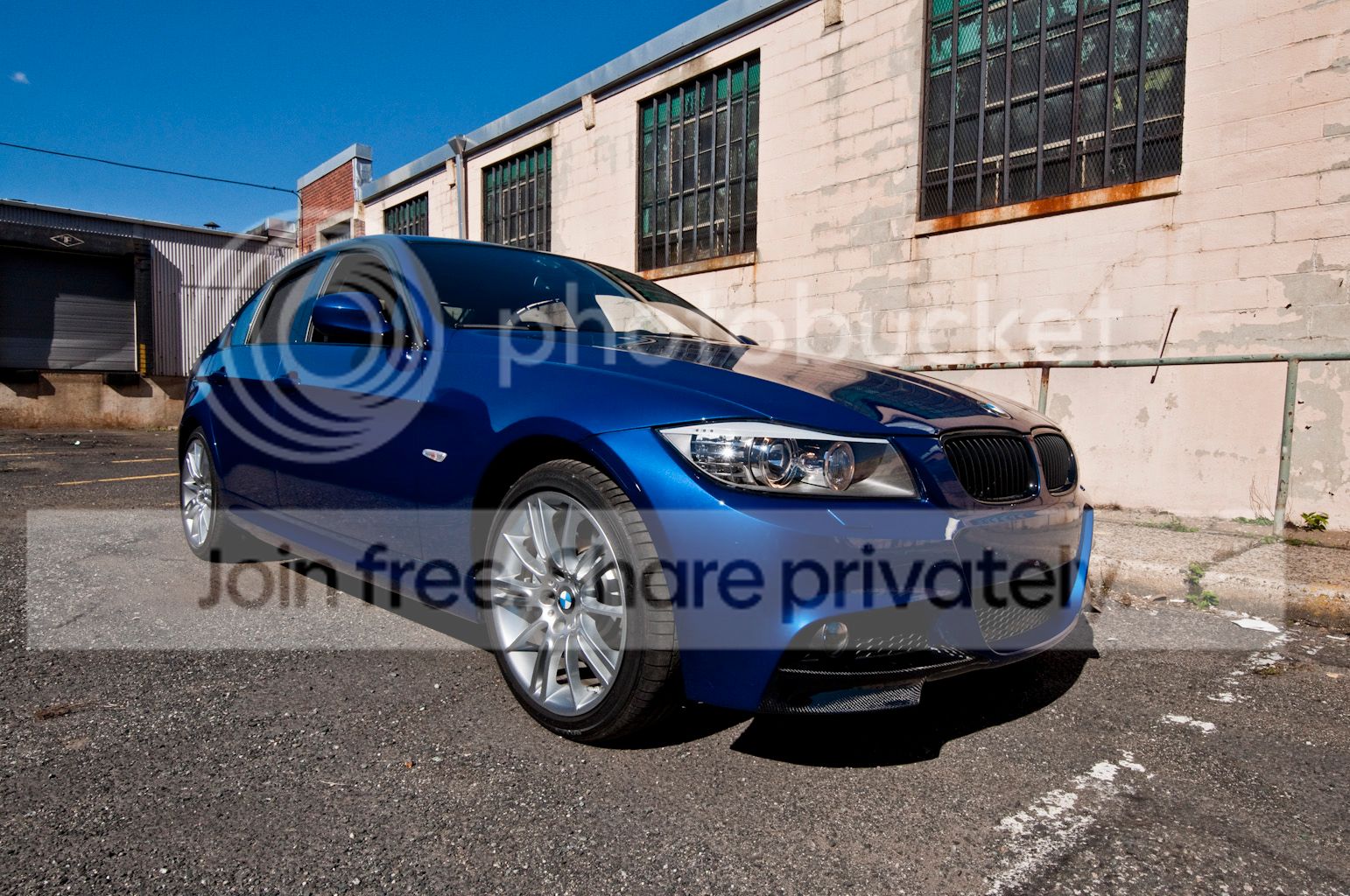 Wide Angle Shots of E90 LCI M-Sport - LeMans Blue