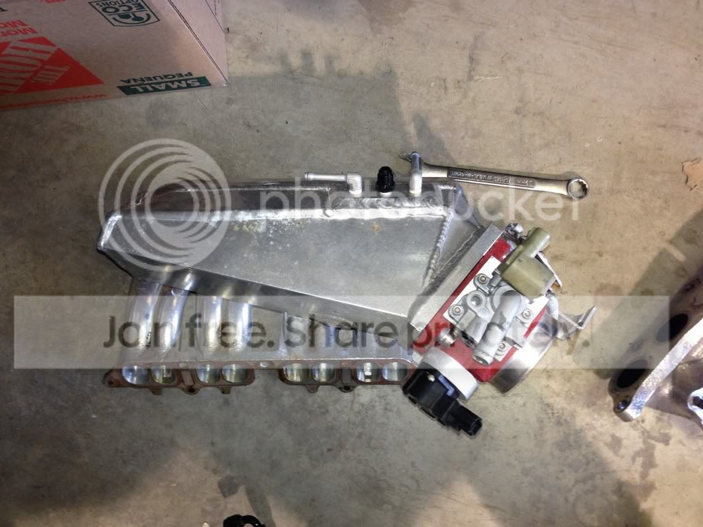 FS: Custom side feed gen2 intake manifold and mustang throttle body ...