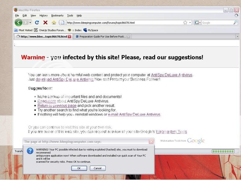 Antispy Deluxe Antivirus Pop-up - Virus, Trojan, Spyware, and Malware ...