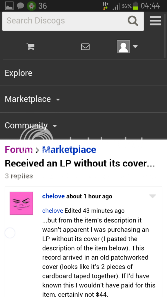 Discogs Forum - New Mobile Layout