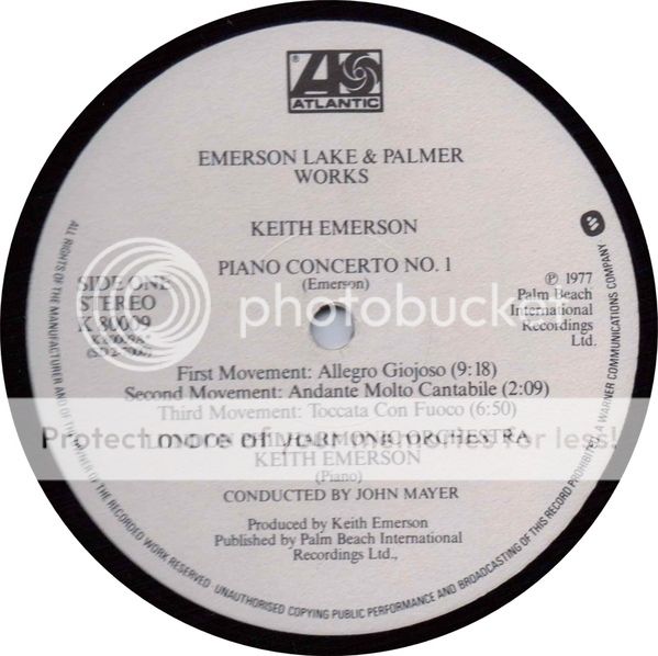 Emerson, Lake & Palmer (ELP) - Works Volume 1 - UK vinyl pressings ...