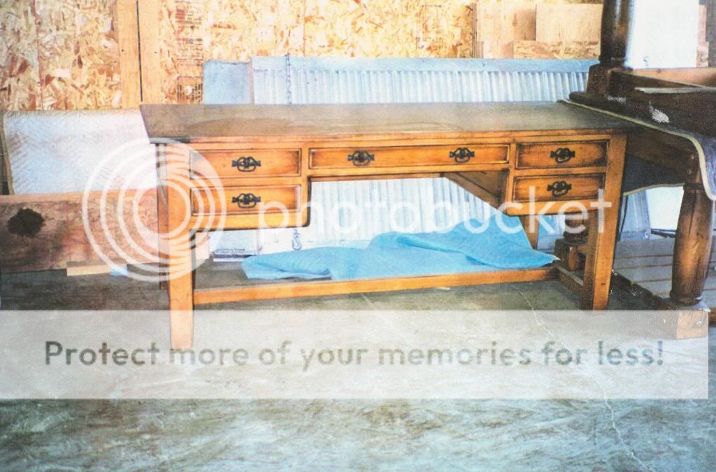 Desk, Knotty Alder with Distressed Finish « Rex Reed Woodworks