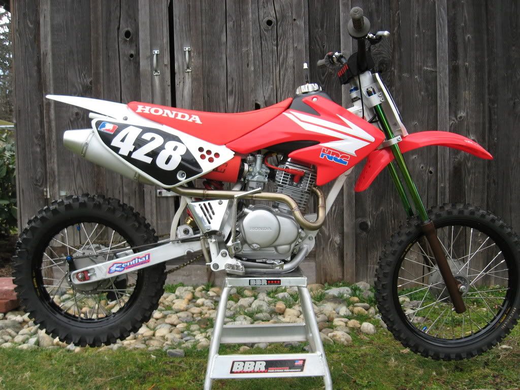 Pictures of crf70 plastic on crf100 | PlanetMinis Forums
