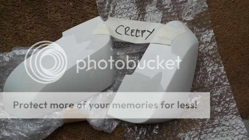 Alpine White Mirror Caps